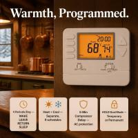 China 1 Heat 1 Cool 24V 7 Day Air Conditioning Wired Heating and Cooling Temperature Controller With Fan Operation Mode ON Designed To Enhance Temperature Stability In Industrial Systems for sale