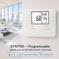 China Power supply or Batteries Wired Room Programmable HVAC System Single Stage 24V Thermostat And Durable Temperature Controller for sale