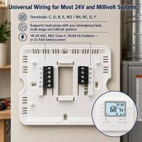 China Hotel and Apartment US Style Heat Pump Non programmable Energy Saving 24V 2 Heat 1 Cool Wired Thermostat for Commercial Applications for sale