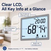 China Hotel and Apartment US Style Heat Pump Non programmable Energy Saving 24V 2 Heat 1 Cool Wired Thermostat for Commercial Applications for sale