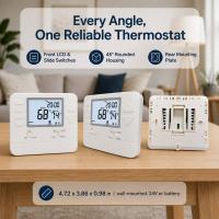 China Hotel and Apartment US Style Heat Pump Non programmable Energy Saving 24V 2 Heat 1 Cool Wired Thermostat for Commercial Applications for sale
