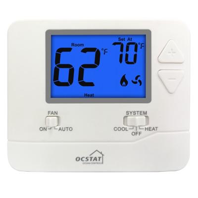 China Riseem HVAC Digital Non Programmable Home Thermostat Blue Backlight LCD Display for sale