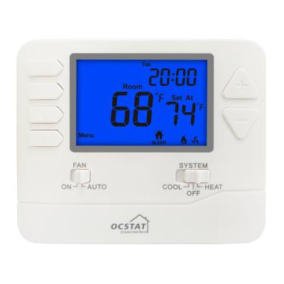 China Riseem Adjustable Digital Room Thermostat With 5/1/1 Programmable Single Stage Room Water Floor Heating Thermostat for sale