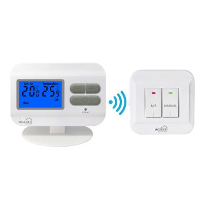 China Large LCD 6 A Gas Bolier Digital Wireless Room Thermostat for sale