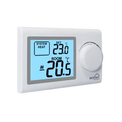 China Smart Sensor Wired Room  Thermostat  Water / Floor Heating Rectangular Shape for sale