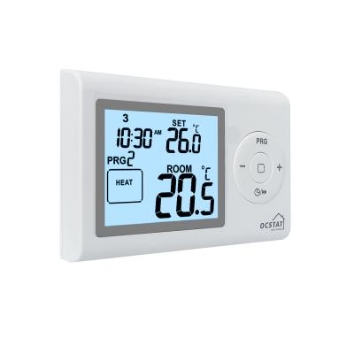 China 7 Days Programmable Boiler Heating Thermostat CE RoHS High Accuracy for sale