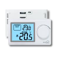 China Battery - Operated  Large LCD Electronic Thermostat For Floor Heating White Color for sale