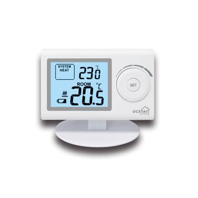 China Non - Programmable Underfloor Temperature Heating Thermostat With Battery , White Color for sale