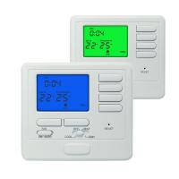 China 24VAC LCD Air Conditioner digital heat pump thermostat Heating and Cooling Wired Room Thermostat for sale