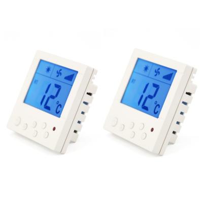China 24V Date Display US Standard Fan Coil Thermostat Manual Reset Type for sale