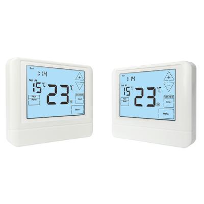 China White Air Conditioner LCD Touch Screen Thermostat For Bedroom / Kitchen for sale