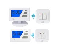 China Riseem Push Button 868 Mhz Non - Programmable RF Wireless Room Thermostat For Underfloor Heating System for sale