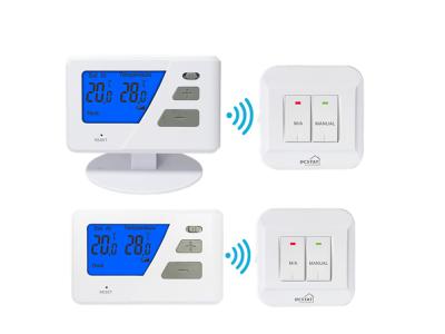 China Riseem Push Button 868 Mhz Non - Programmable RF Wireless Room Thermostat For Underfloor Heating System for sale