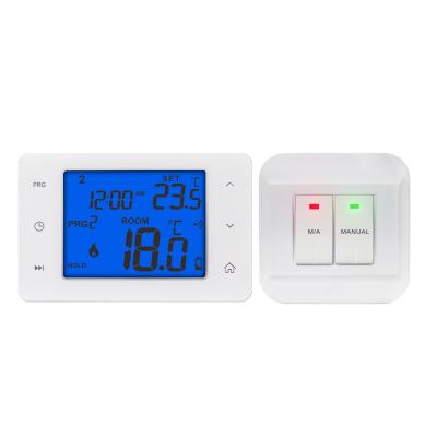 China ST2701RF Wireless Room Thermostat with 7-Day Programmable LCD Touch Screen for 230V Heating Systems for sale