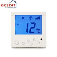 China 230VAC Fireproof ABS Fan Coil Thermostat 1℃ Accuracy for sale