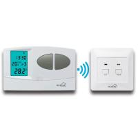 China Riseem Weekly Programmable ABS RF Room Wireless RF Thermostat For Underfloor Heating for sale