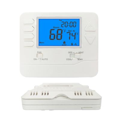 China ABS PC LCD Display Digital Room Thermostat 24VAC for sale