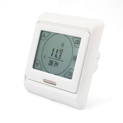 China 230V White Backlight Electronic Programmable Room Thermostat for sale
