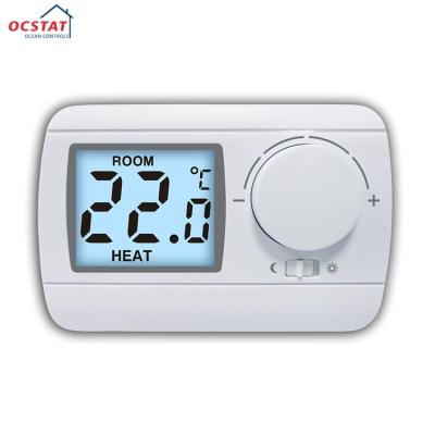 China Riseem 230V AC 50Hz Wired Heating Thermostat For Boiler Room HVAC System for sale
