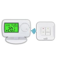 China Riseem 50Hz Digital RF Wireless Gas Boiler Home Thermostat 0.5 Degree For HVAC System for sale
