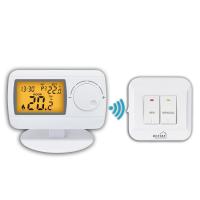China Riseem 433MHZ ABS Digital RF Thermostat For Heating And Cooling Room Gas Boilers for sale