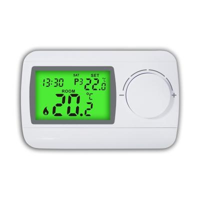 China Riseem 230V LCD Programmable Electronic Room Thermostat With NTC Sensor for sale