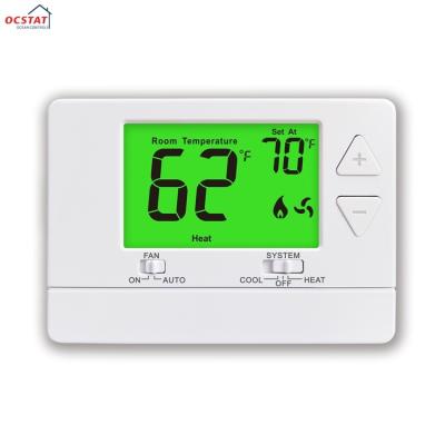 China Riseem 24V White ABS PC Air Conditioner Battery Non-programmable Best Home Thermostats For Room HVAC System for sale