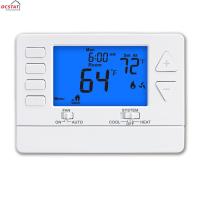 China Riseem White ABS Electronic Programmable Air Conditioner Thermostat 1 Heat 1 Cool for sale