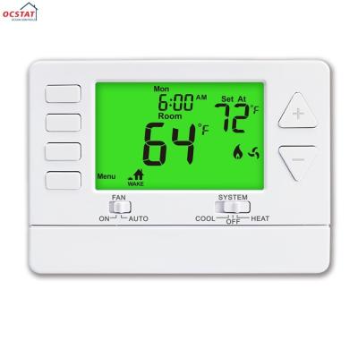 China Eco-friendly Single Stage 1 Heat 1 Cool  ABS Programmable Digital Heating Room Thermostat for sale