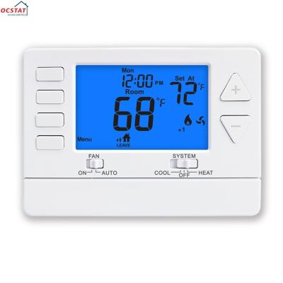 China Riseem ABS 24V Programmable Multi Stage Best Home Thermostat for Air Conditioner Room for sale