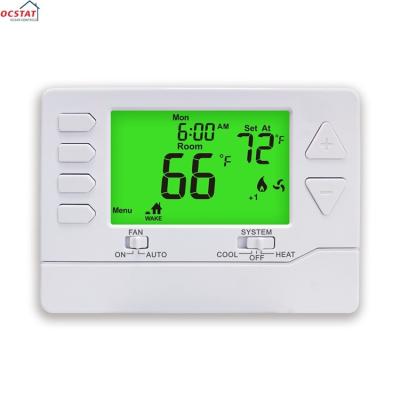 China Riseem 2 Heat 2 Cool 24V Programmable Electronic Room Thermostat Temperature Control for sale