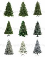 China Artificial Xmas Decorations Full Fir Hinged Christmas Tree With Brown Trunk for sale