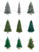 China Artificial Xmas Decorations Full Fir Hinged Christmas Tree With Brown Trunk for sale