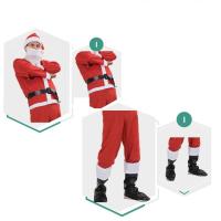 China Polyester Luxury Velvet Santa Suit Adult Costume For Christmas Decoration for sale