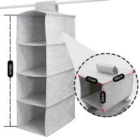 China 4 Shelf Felt Foldable Hanging Closet Organizer For Hat Storage for sale