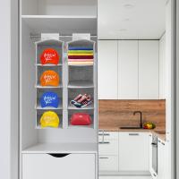 China 4 Shelf Felt Foldable Hanging Closet Organizer For Hat Storage for sale