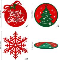 China Customized Felt Drink Coffee Coaster Christmas Cup Mat With Holder for sale