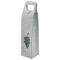China Custom Pattern Felt Wine Tote Bag Non Woven 750ml Wine Bottle Bag For Christmas Festival for sale