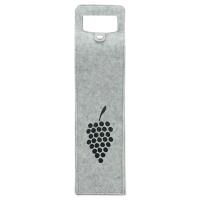 China Custom Pattern Felt Wine Tote Bag Non Woven 750ml Wine Bottle Bag For Christmas Festival for sale
