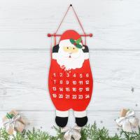 China Felt Christmas Santa Advent Calendar With 24 Pockets Wall Hanging Countdown for sale
