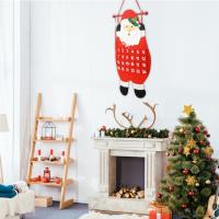 China Felt Christmas Santa Advent Calendar With 24 Pockets Wall Hanging Countdown for sale