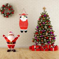 China Felt Christmas Santa Advent Calendar With 24 Pockets Wall Hanging Countdown for sale