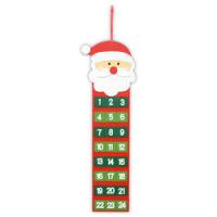 China Felt Christmas Santa Advent Calendar With 24 Pockets Wall Hanging Countdown for sale
