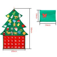China DIY Felt Christmas Tree Advent Calendar Decorations With Pockets Kids Gifts 24 Ornaments for sale