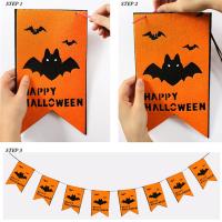 China Home Decoration Felt Flag Banner Happy Halloween Party for sale