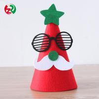 China Felt Handmade Christmas Hat Mini Christmas Ornaments For Decoration for sale