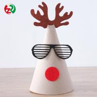 China Felt Handmade Christmas Hat Mini Christmas Ornaments For Decoration for sale