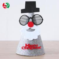 China Felt Handmade Christmas Hat Mini Christmas Ornaments For Decoration for sale