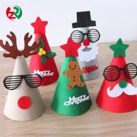 China Felt Handmade Christmas Hat Mini Christmas Ornaments For Decoration for sale