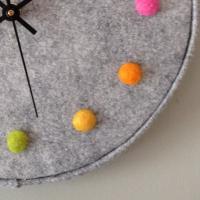 China Felt Round Laser Logo Large Wall Clocks Home Decoration Products 12mm Sheet for sale